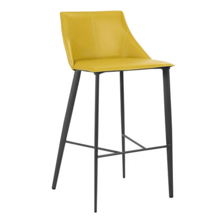 CHAISE HAUTE MODERNE EN CUIR VÉRITABLE ITALIENNE AURA - Le Chaisier